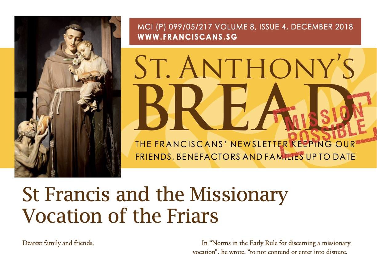 St Anthony's Bread (Dec 2018) - Franciscan Friars - Custody of St ...
