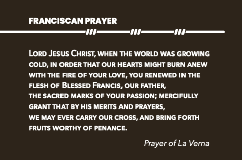Franciscan Prayer : Prayer of La Verna - Franciscan Friars - Custody of ...