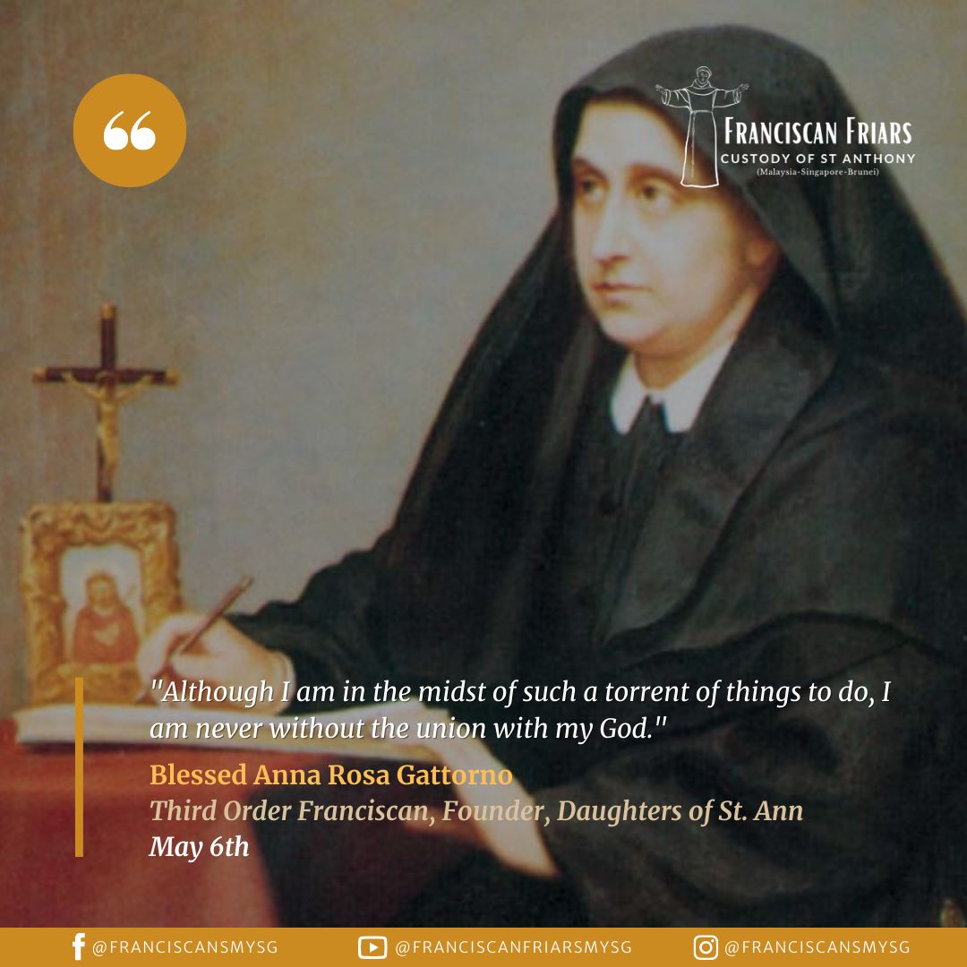 Blessed Anna Rosa Gattorno (1831-1900) - Franciscan Friars - Custody of ...