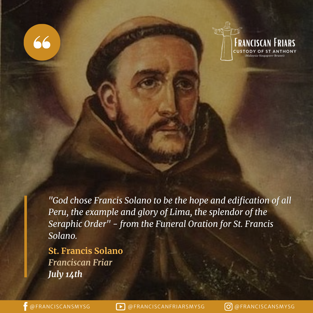 Saint Francis Solano (1549-1610) - Franciscan Friars - Custody of St ...