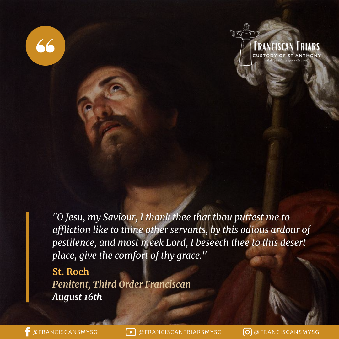 Saint Roch (1348-1378) - Franciscan Friars - Custody of St Anthony ...